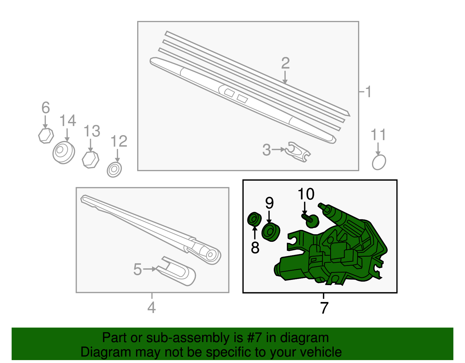 76700-TK8-A01 - 2011-2017 Honda Odyssey - Motor Assembly Rear ...