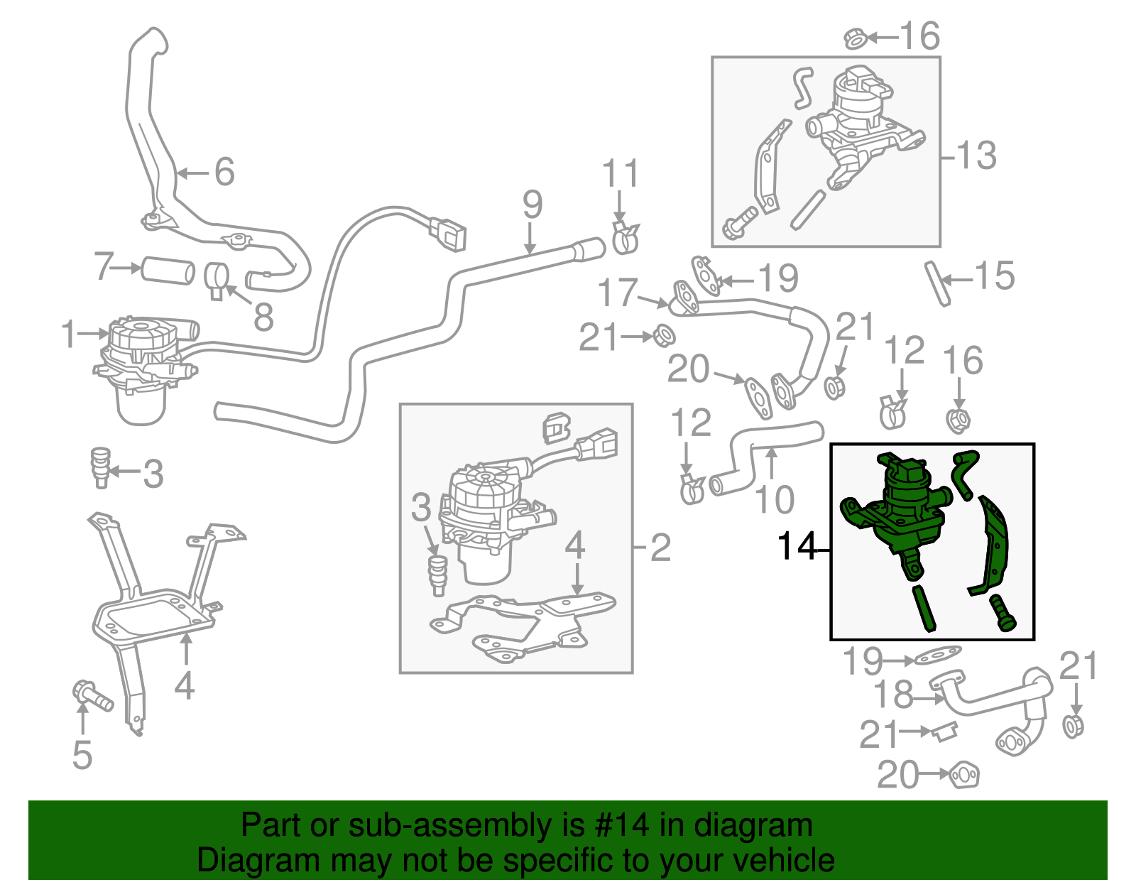 2007-2009 Toyota Secondary Air Injection Pump Check Valve 25710-50032 ...