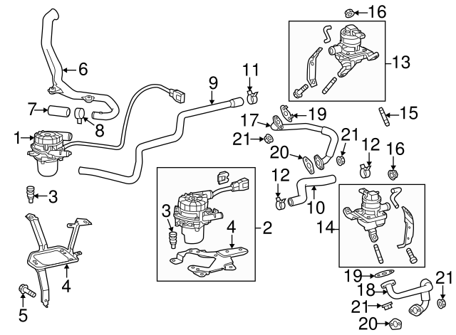 2005-2009 Toyota Secondary Air Injection Pump 17600-0F010 | OEM Parts ...