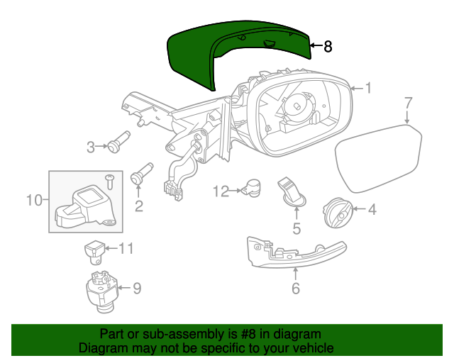 Genuine Mirror Cover for 2013-2023 Land Rover | Land Rover Part ...