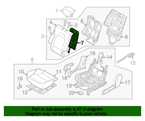 89390-4Z010 - Seat Heater Pad 2015-2018 Hyundai Santa Fe Sport ...