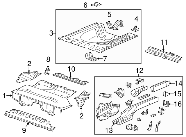2012-2020 Chevrolet Sonic Passenger Side Rear Underbody Rail Assembly ...