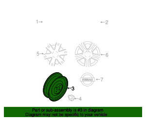 2004-2020 Nissan Wheel, Spare 40300-ZA001 | TascaParts.com