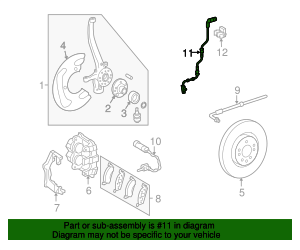164-540-16-17 - Front Speed Sensor 2010-2011 Mercedes-Benz | Mercedes ...