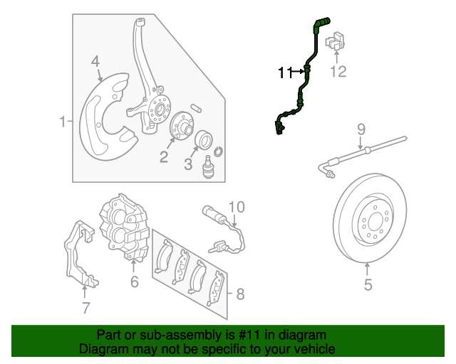 164-540-16-17 - Front Speed Sensor 2010-2011 Mercedes-Benz | Mercedes ...