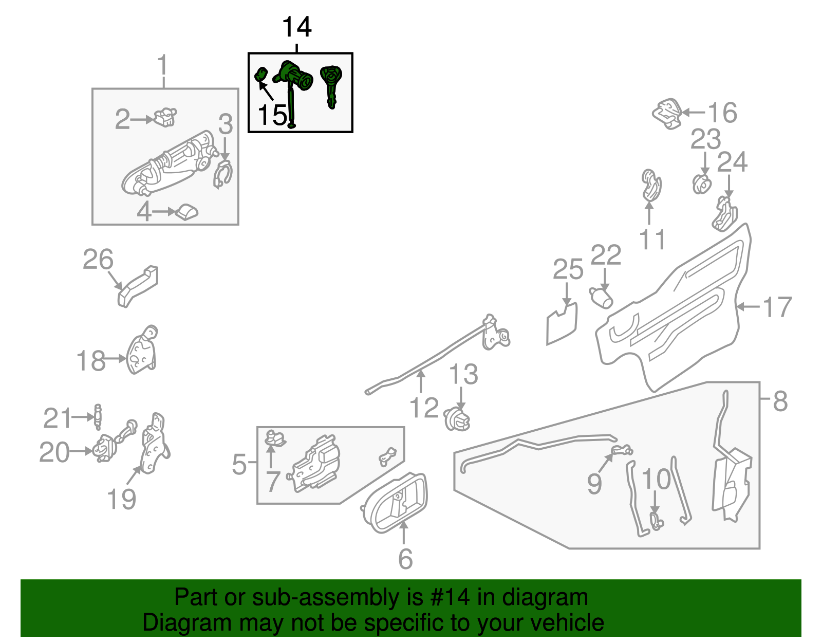 GD7A-76-220A - Lock Cylinder - 1998-2002 Mazda 626 | Mazda Swag