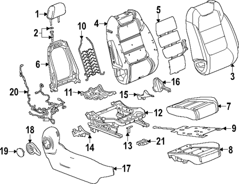 Passenger Seat Components for 2025 Chevrolet Trax | GMPartsDirect.com