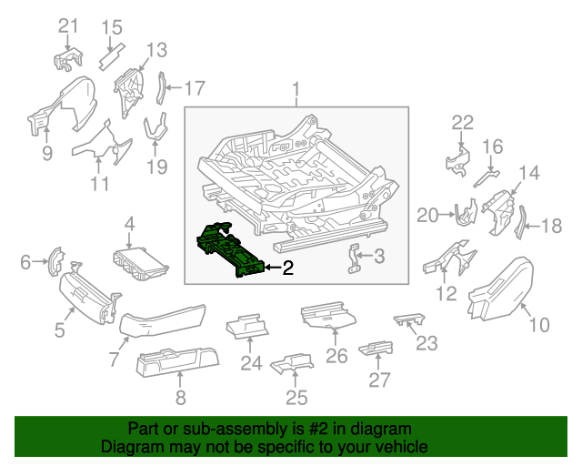 2013-2020 Mercedes-Benz Mounting Strip 000-911-10-75 | Mercedes-Benz Parts