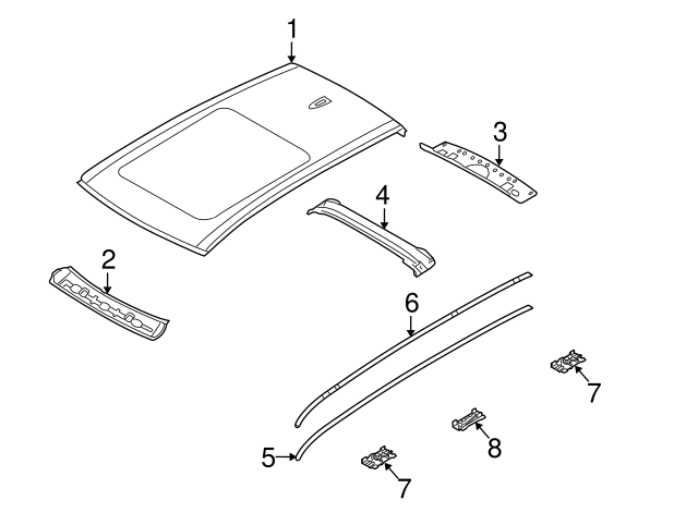 Genuine BMW 51-13-7-250-399 | Roof Molding | FREE Shipping on Most ...