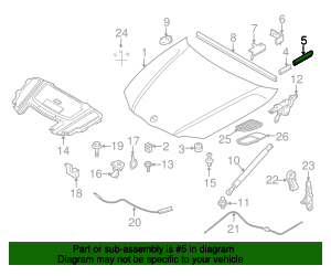 51-76-7-158-690 - Hood Seal 2006-2013 BMW | AutoNationParts.com