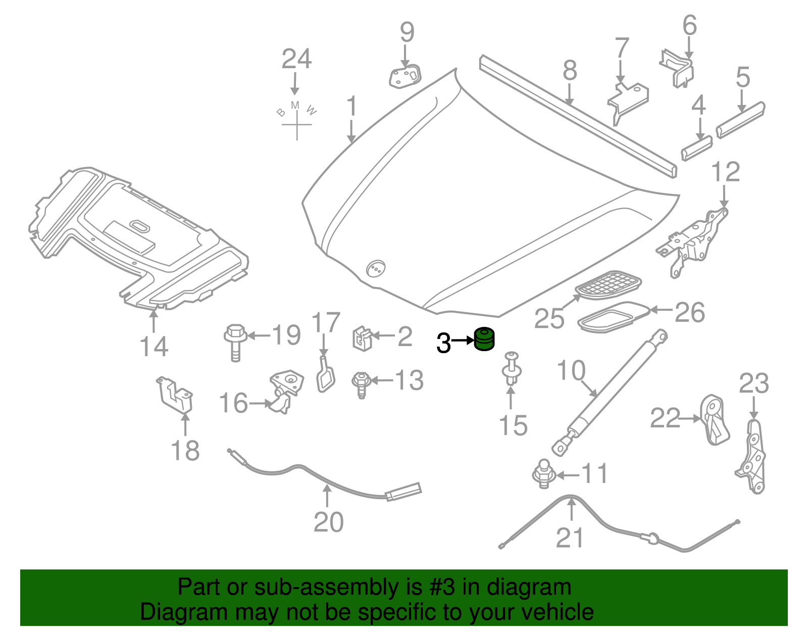 Genuine BMW 51-23-7-162-448 | Hood Stop Buffer | FREE Shipping on Most ...