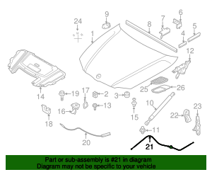 51-23-7-201-904 - Hood Release Cable 2007-2015 BMW | AutoNationParts.com