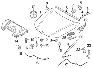 51-23-7-201-904 - Hood Release Cable 2007-2015 BMW | AutoNationParts.com