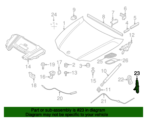 51-23-9-150-273 - Hood Release Handle Bracket 2006-2018 BMW ...