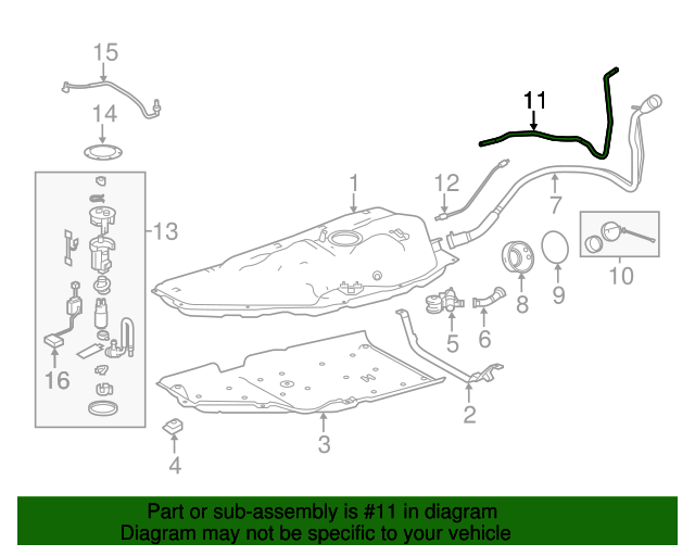 2014-2019 Toyota Highlander Breather Tube 77226-0E060 | Toyota Parts Center