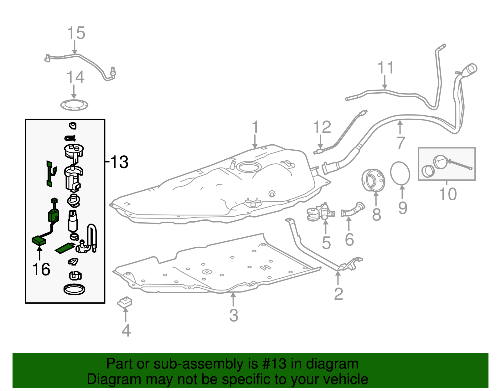 77020-48140 - Fuel Pump Assembly 2014-2016 Toyota Highlander ...