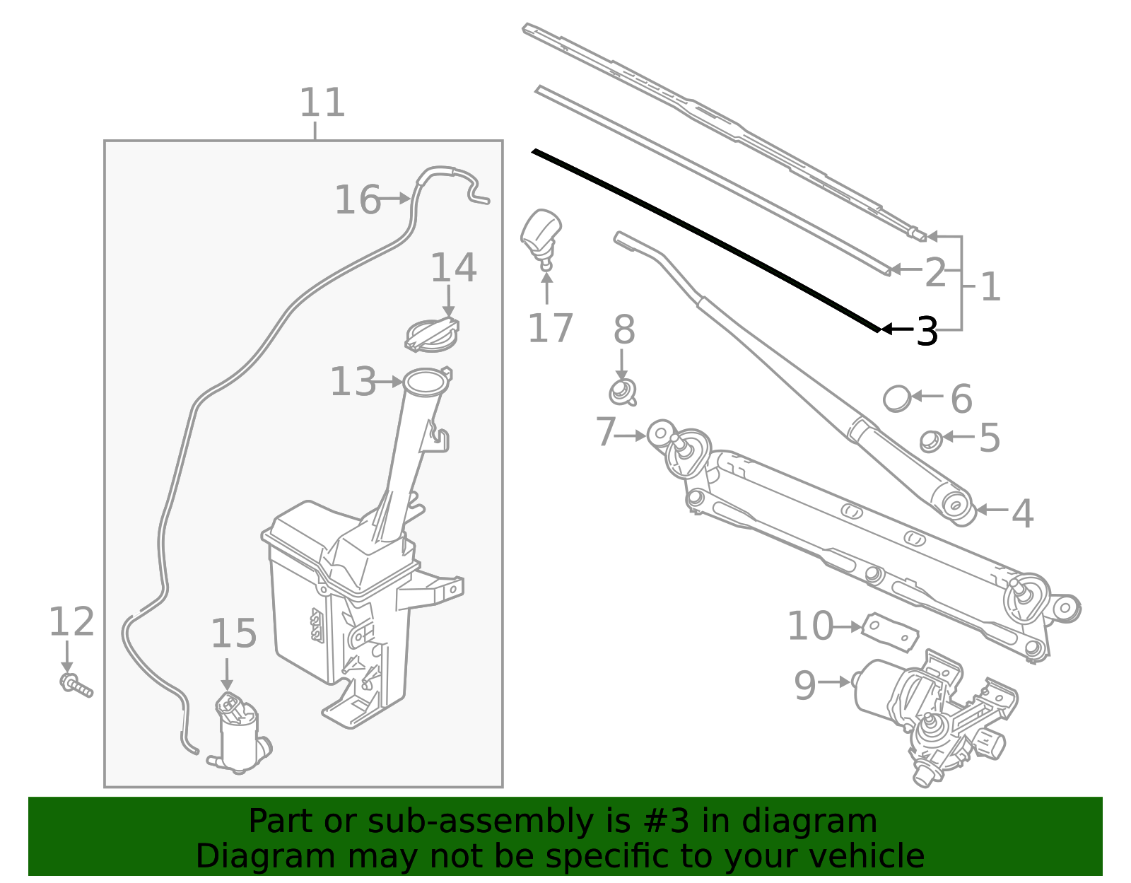 2020-2024 Hyundai Venue Wiper Blade Rail 98355-F9000 | Retail ...