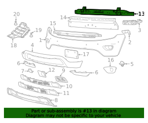 2011-2020 Jeep Grand Cherokee Impact Bar 68312699AA | TascaParts.com
