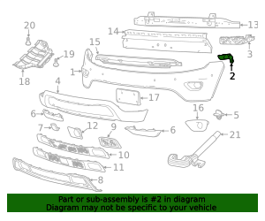 2014-2022 Jeep Bumper Cover Support Rail 68144218AF | TascaParts.com