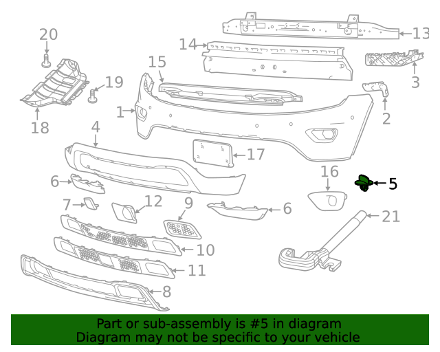 68034329AA - Lower Cover Retainer - 2005-2021 Jeep | Mopar Parts Canada