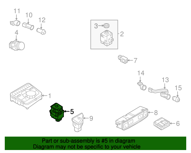 2018-2023 Audi Switch 80B-927-225 | Audi USA Parts