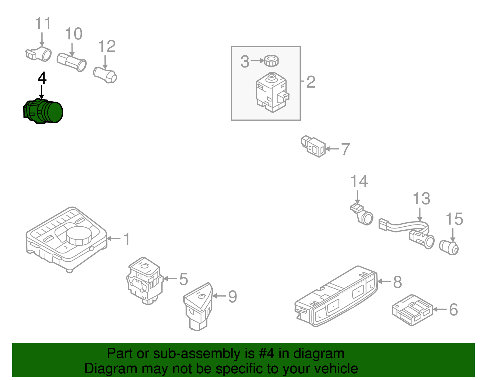 2016-2024 Audi Power Switch 8W1-905-217-E | Retail Performance Auto Parts