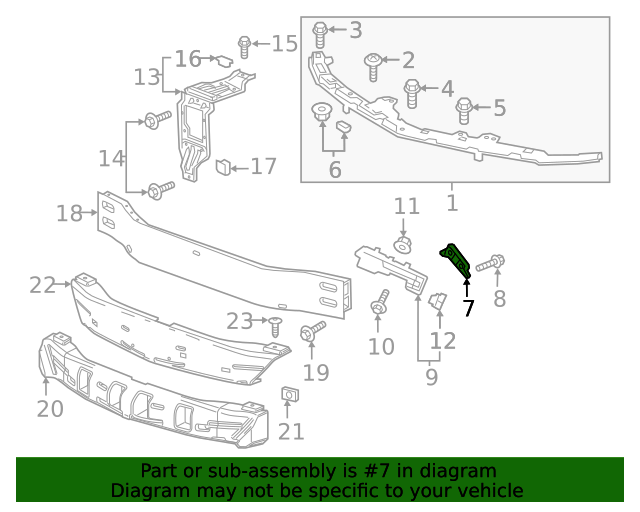2016-2024 Chevrolet Malibu Passenger Side Front Bumper Fascia Guide ...