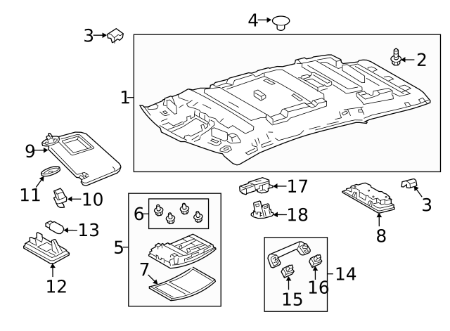 2020-2021 Lexus Sun-Visor 74320-48480-A1 | OEM Parts Online