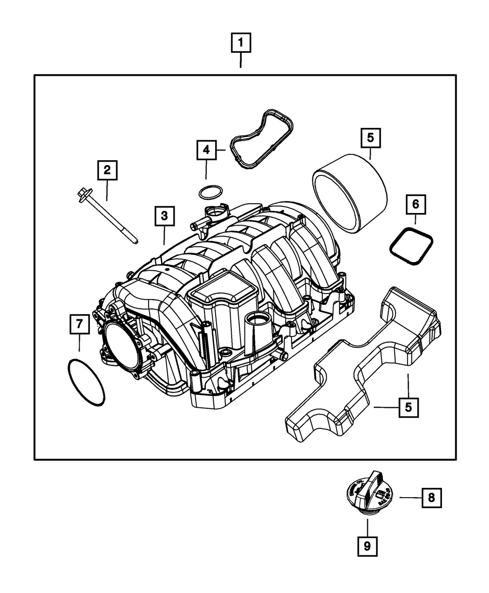 2009-2012 Mopar Intake Manifold Kit 68048131AC | NewAutoParts.com