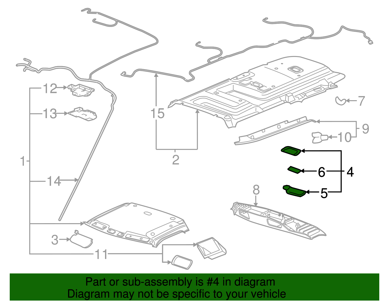 2000-2025 GM OEM NEW 2000-20 GM Chevrolet GMC Cadillac Roof Overhead ...