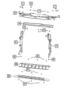 2019-2022 Jeep Cherokee Radiator Upper Seal 68437119AA | Mopar Estores