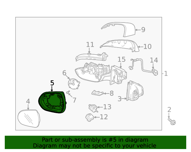 2022-2023 Chevrolet Bolt EUV Driver Side Door Mirror Housing Bezel ...