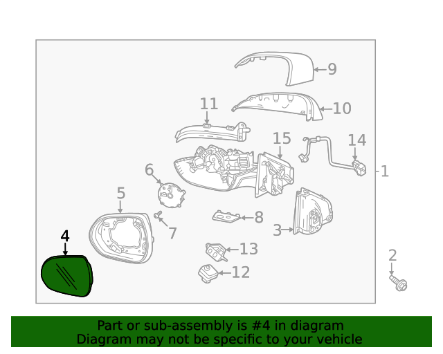 2022-2023 Chevrolet Bolt EUV Mirror Glass THIS PART DOES NOT REPLACE ...