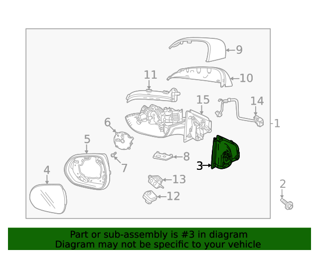 2022 Chevrolet Bolt EUV Mirror Assembly Gasket 42779366 | GMPartsDirect.com