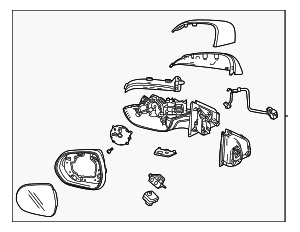 42779380 - Passenger Side Door Mirror Glass and Backing Plate GM 2022 ...