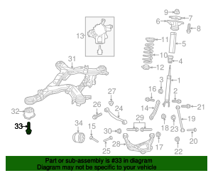 2011-2020 Mopar Suspension Cross-Member Bolt 6510719AA | TascaParts.com