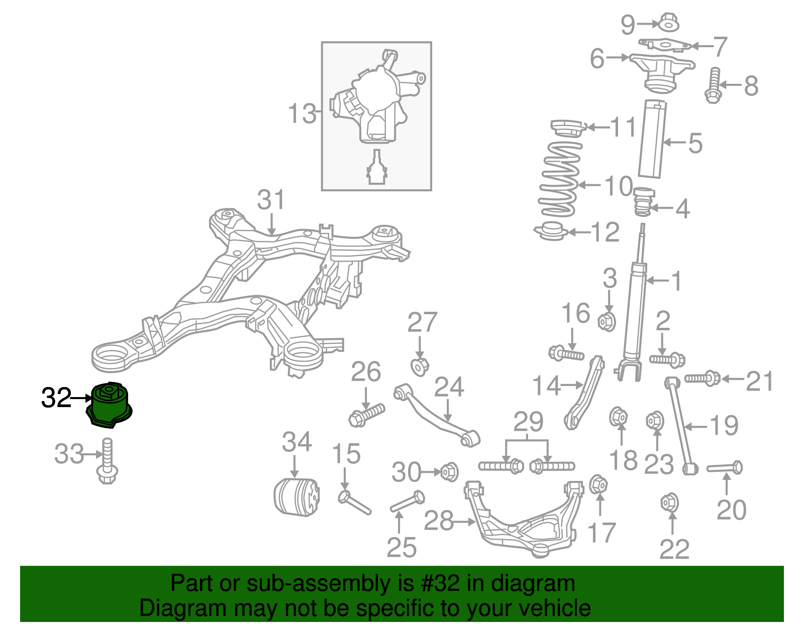 2011-2024 Mopar Bushing 05180731AC | Mopar Parts Canada
