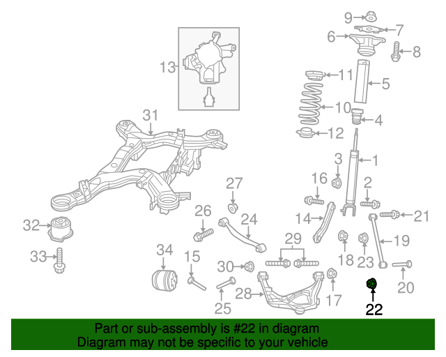 2003-2020 Mopar Stabilizer Link Nut 6104718AA | TascaParts.com