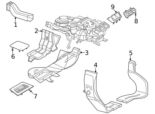223-830-54-01 - Dashboard Air Vent 2021-2024 Mercedes-Benz ...