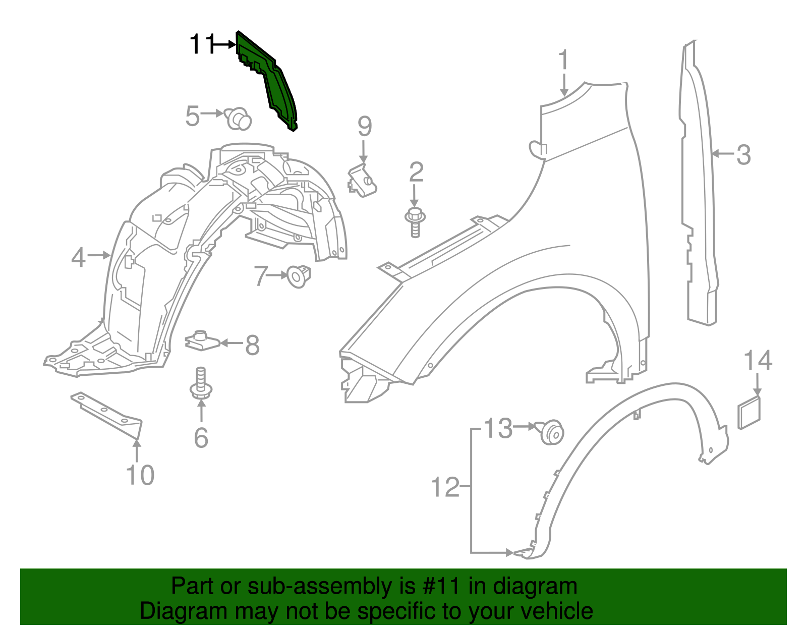 2018-2019 Nissan Fender Ledge Cover 66899-DF30B | Ziegler Nissan of ...
