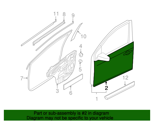 2010-2012 Nissan Sentra Outer Panel - Driver's Side (LH) H0153-ZT5MA ...