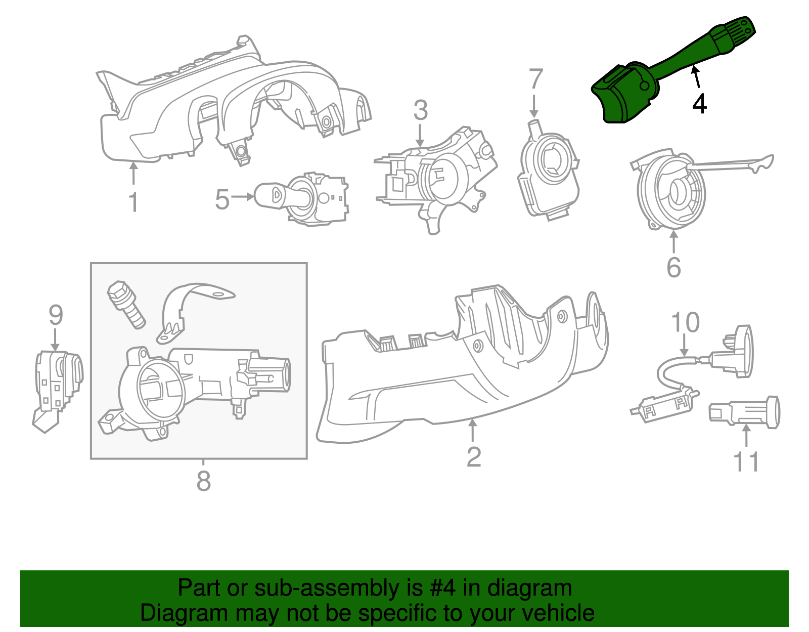 2013-2022 GM Black Windshield Wiper and Windshield Washer Switch ...