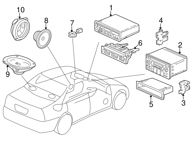 39100-S84-A21 - Tuner Assembly Auto Radio (20WX4) (Matsushita) - 1998 ...