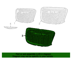 2015-2020 Chrysler 300 Grille 5SW18DX8AE | TascaParts.com