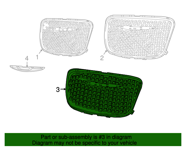 2015-2020 Chrysler 300 Grille 5SW18DX8AE | TascaParts.com