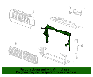 2020-2023 Cadillac XT5 Front Upper Radiator Air Baffle 84147803 ...
