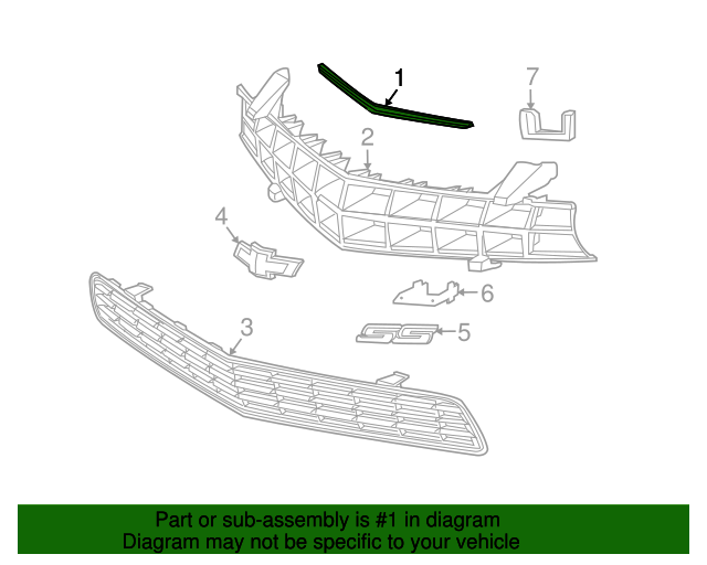 2010-2013 Chevrolet Camaro Upper Grille 92242525 | GMPartsDirect.com