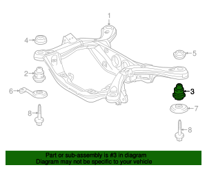 52275-0E021 - Suspension Crossmember Insulator 2010-2022 Lexus ...