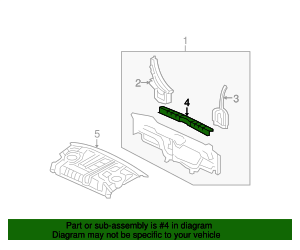 66118-SNA-A00ZZ - 2006-2011 Honda Civic - Stiffener Rear Bumper Face ...