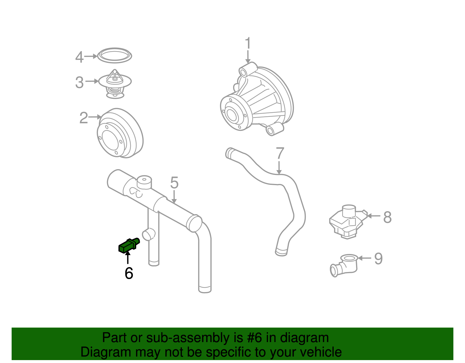 1991-2023 Ford Coolant Temp Sensor 3F1Z-12A648-A | OEM Parts Online